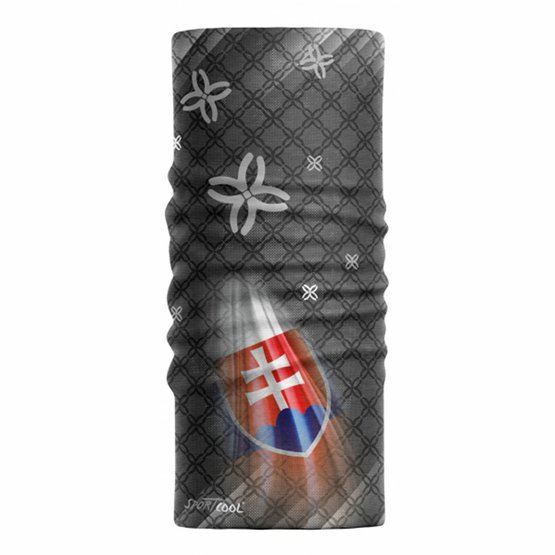 Multifunkčná šatka folklórna znak SK šedá